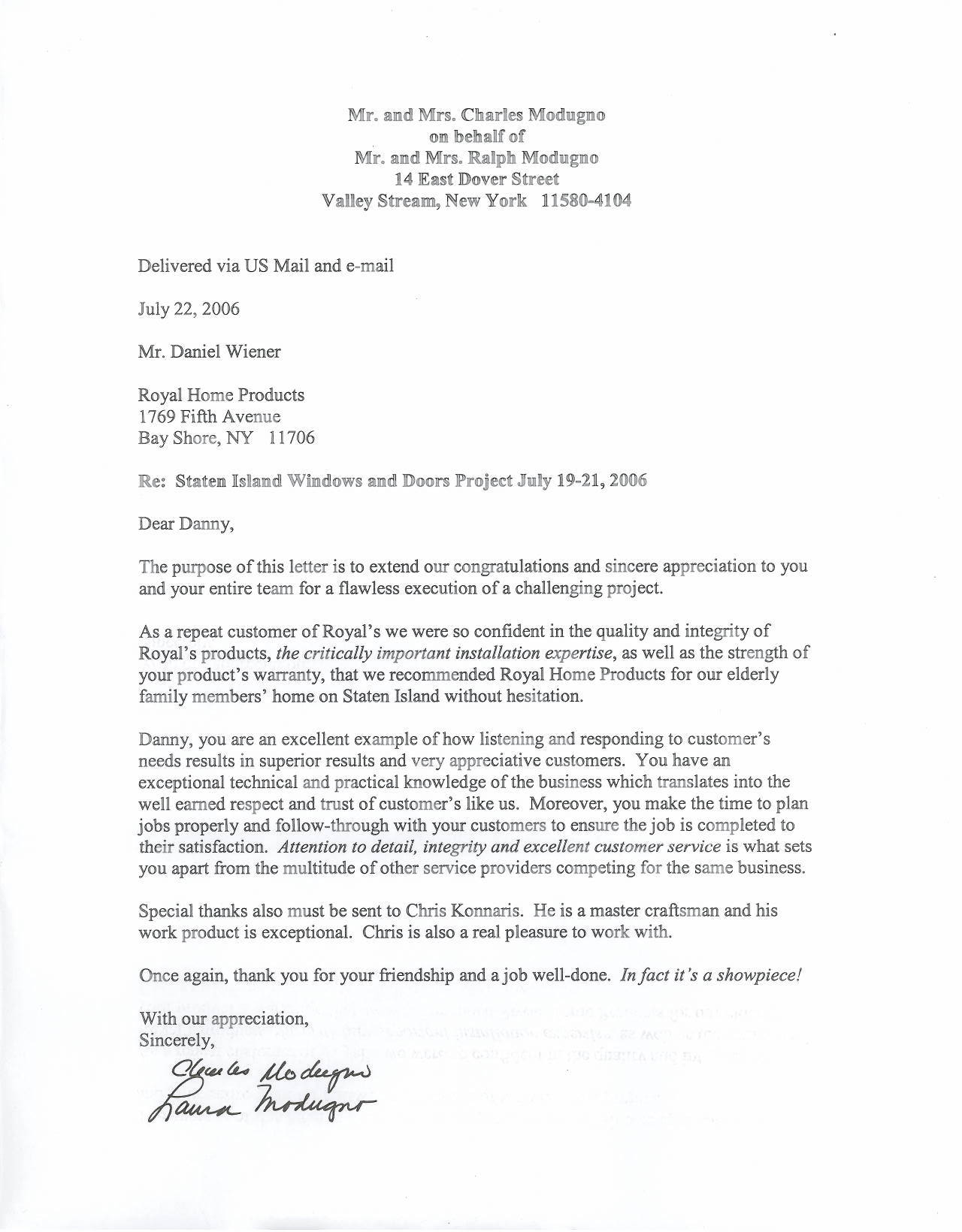 Charles and Laura Modugno - Royal Windows And Doors